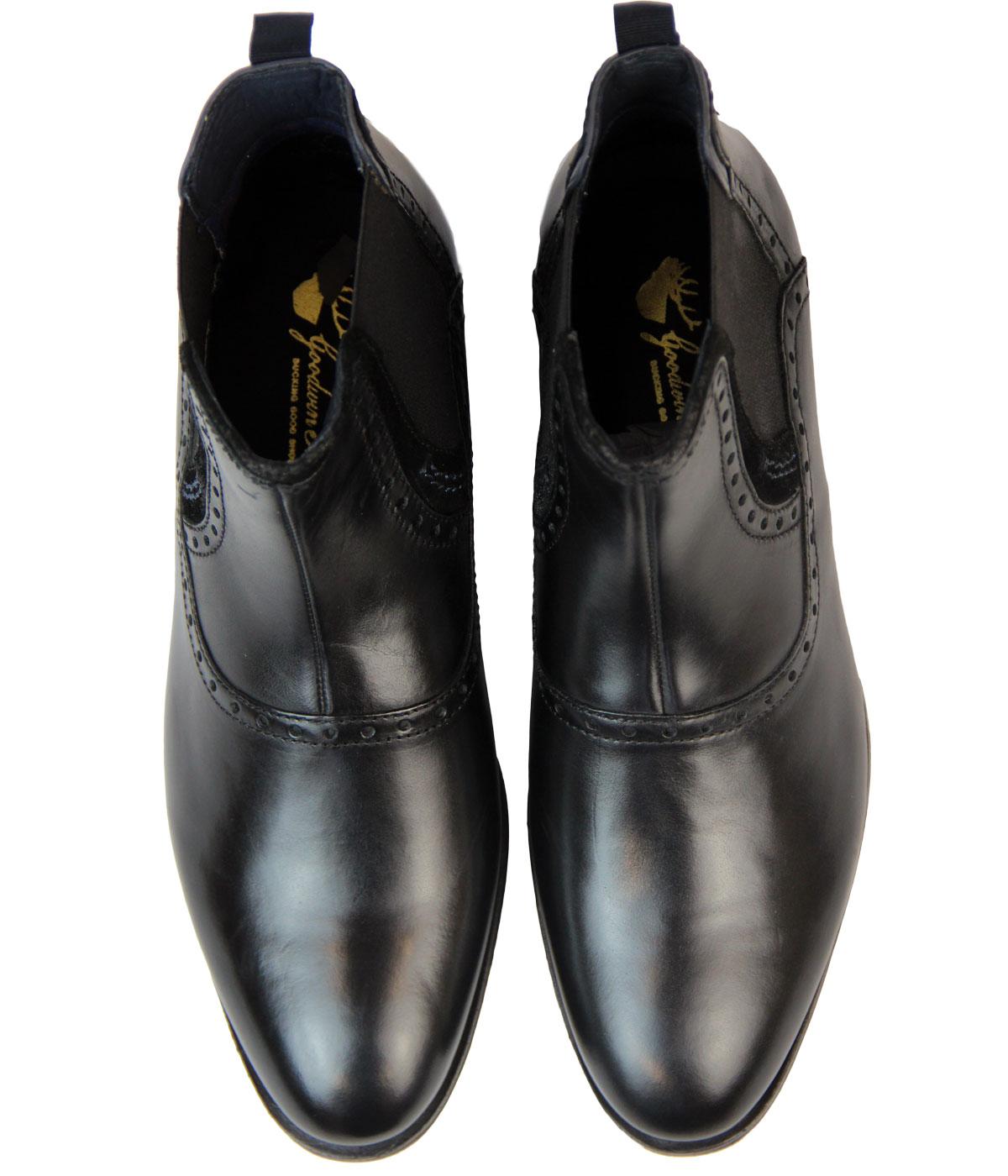 GOODWIN SMITH Baldwin Indie Retro Chelsea Boots In Black