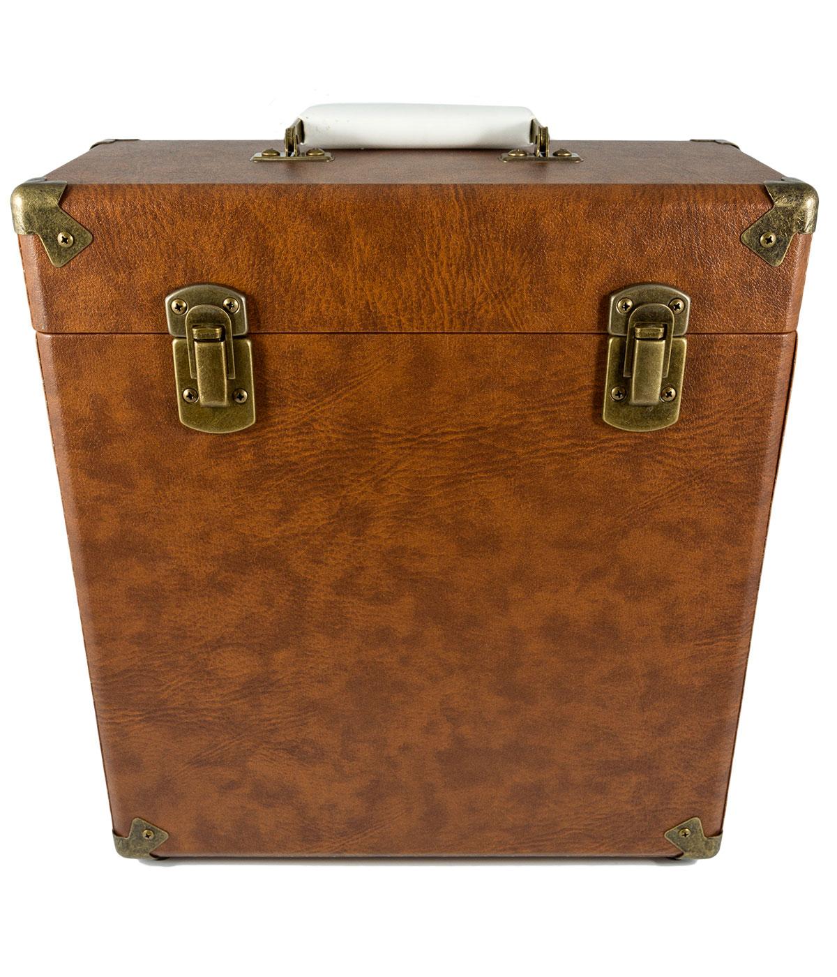 GPO Retro Sixties Mod LP Vinyl Record Box with Lid in Brown