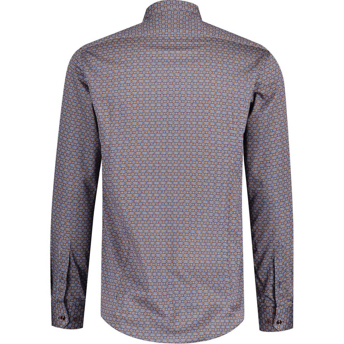 GUIDE LONDON Retro Geometric Kaleidoscope Cotton L/S Shirt