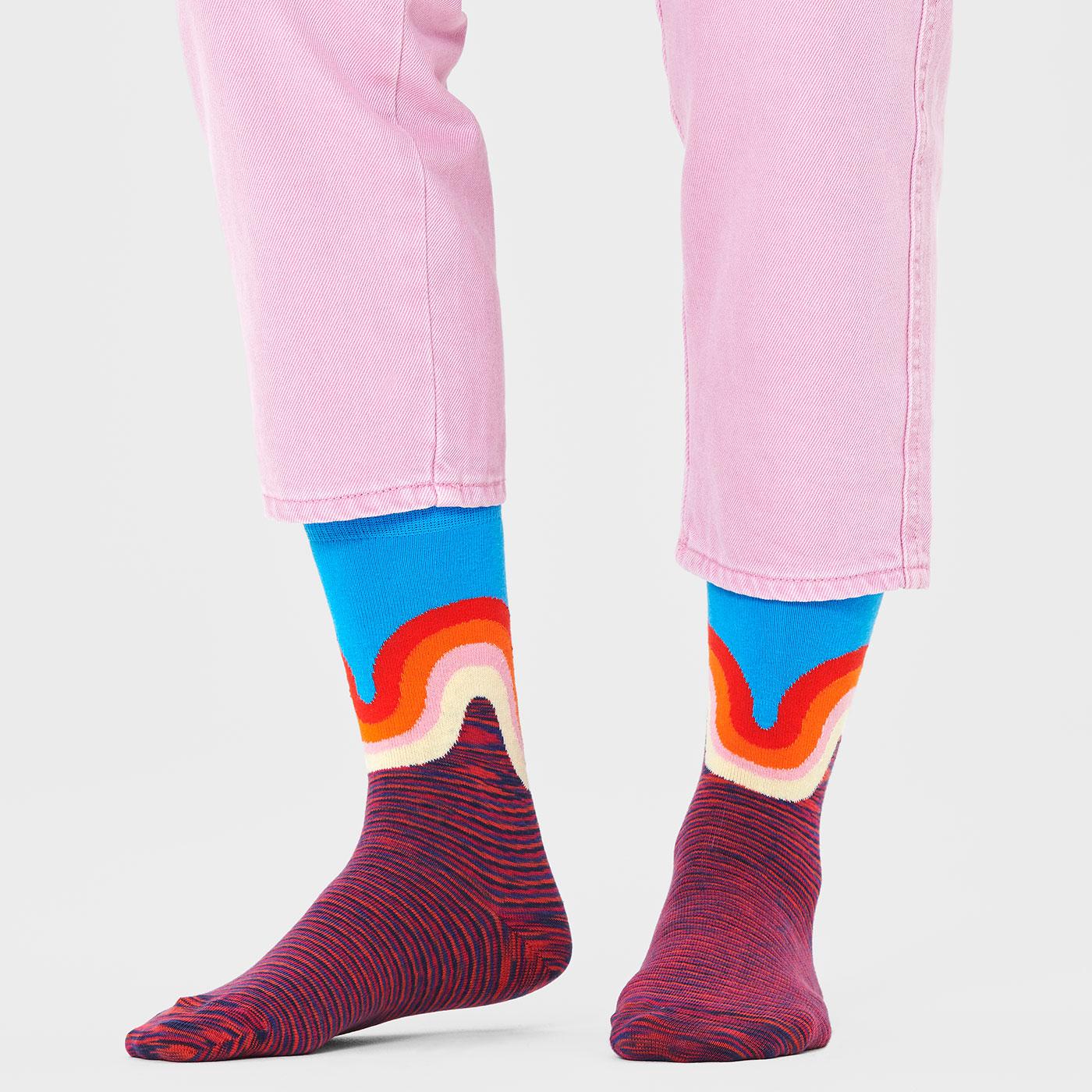HAPPY SOCKS Jumbo Wave Retro 1960s Wave Socks