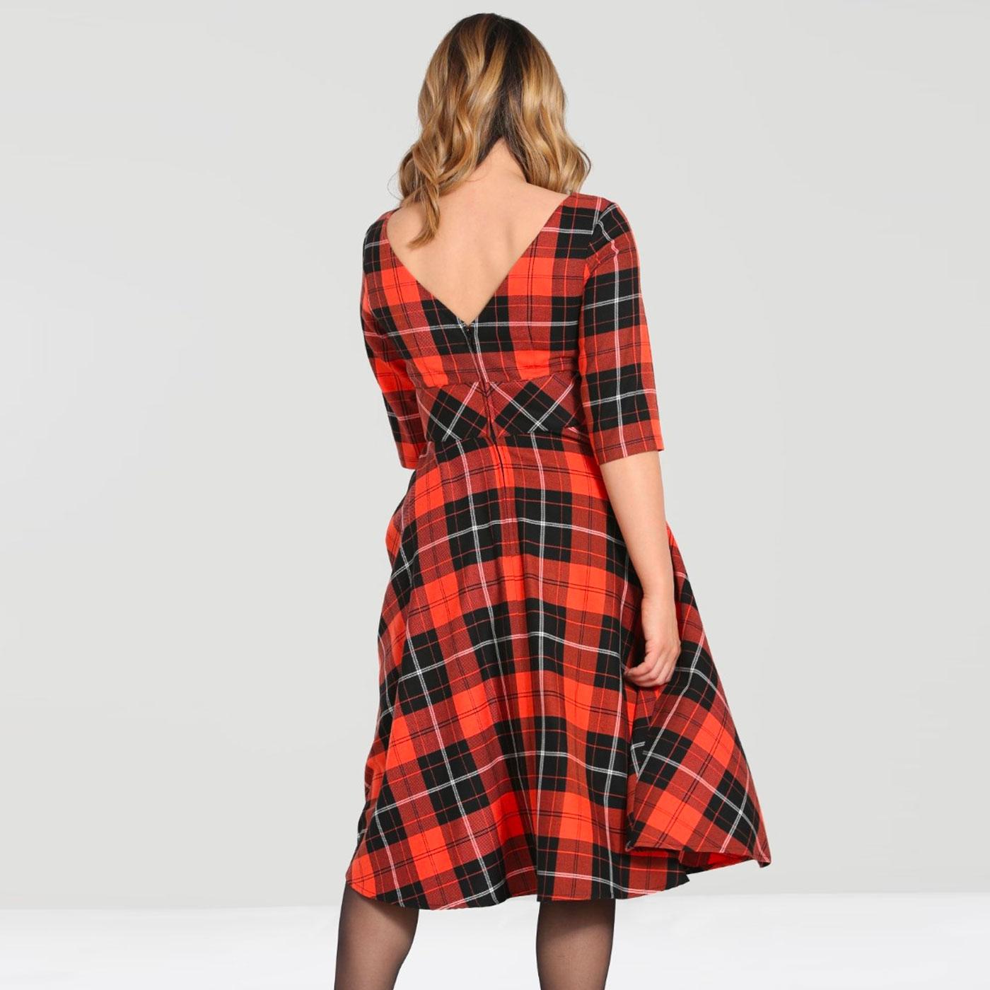 HELL BUNNY Clementine Retro 50s Winter Tartan Dress
