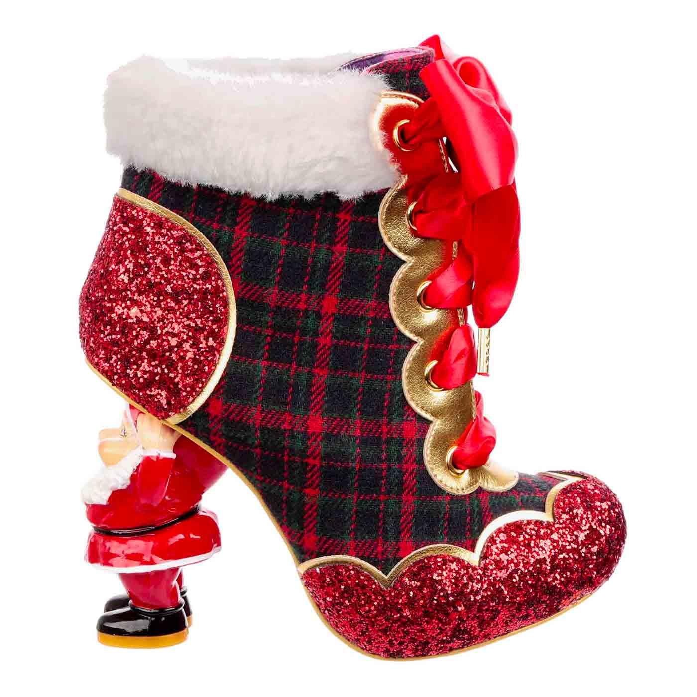 IRREGULAR CHOICE Chimney Chums Christmas Heel Boots