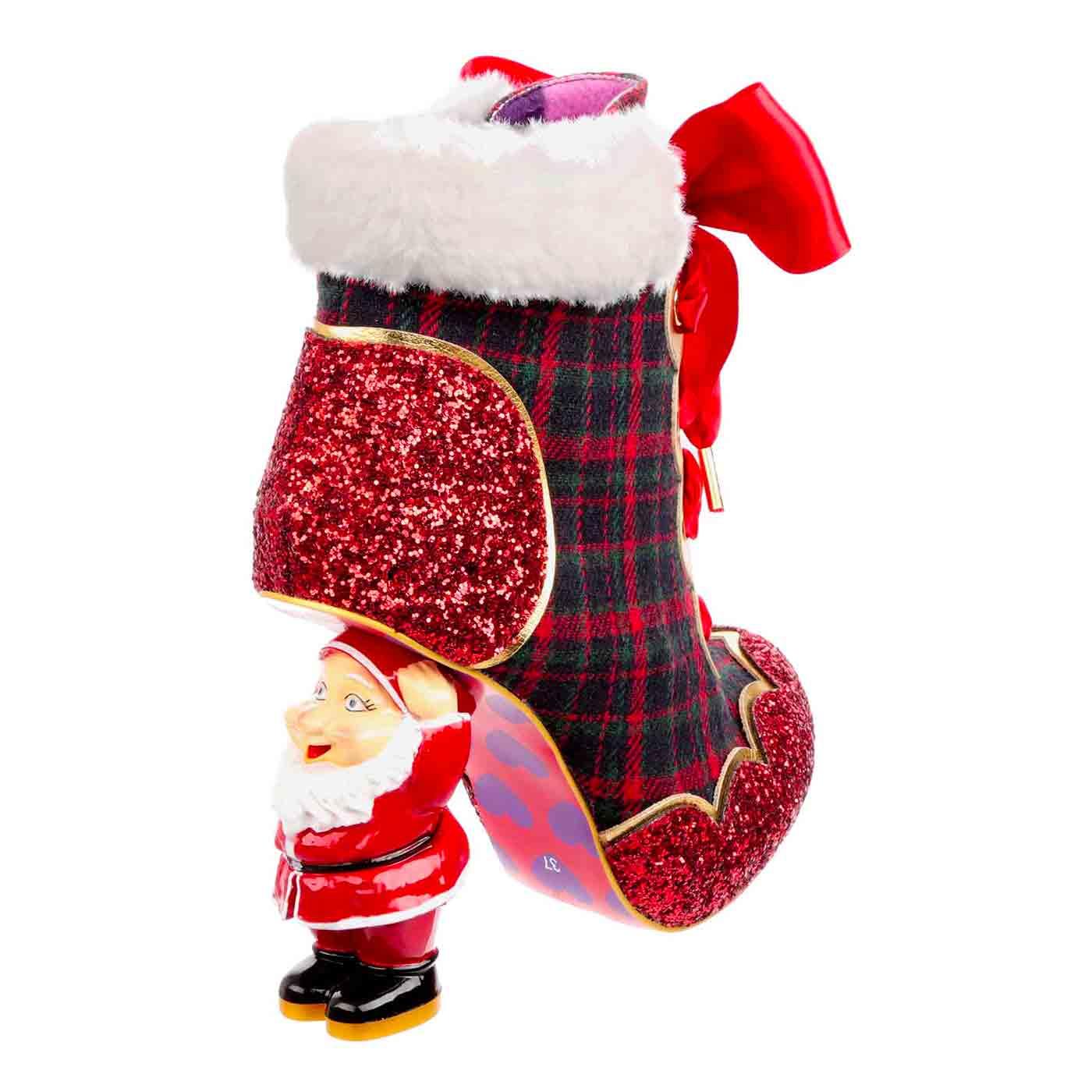 IRREGULAR CHOICE Chimney Chums Christmas Heel Boots