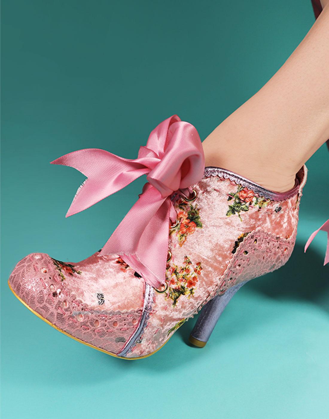 IRREGULAR CHOICE Abigail's Third Party Heeled Boots Pink