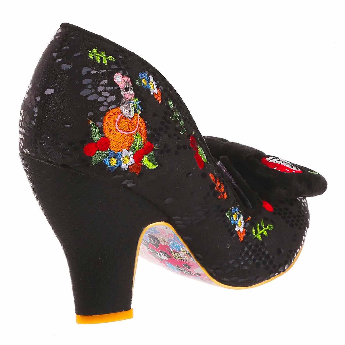 All Friends Together IRREGULAR CHOICE Woodlands Heels in Black