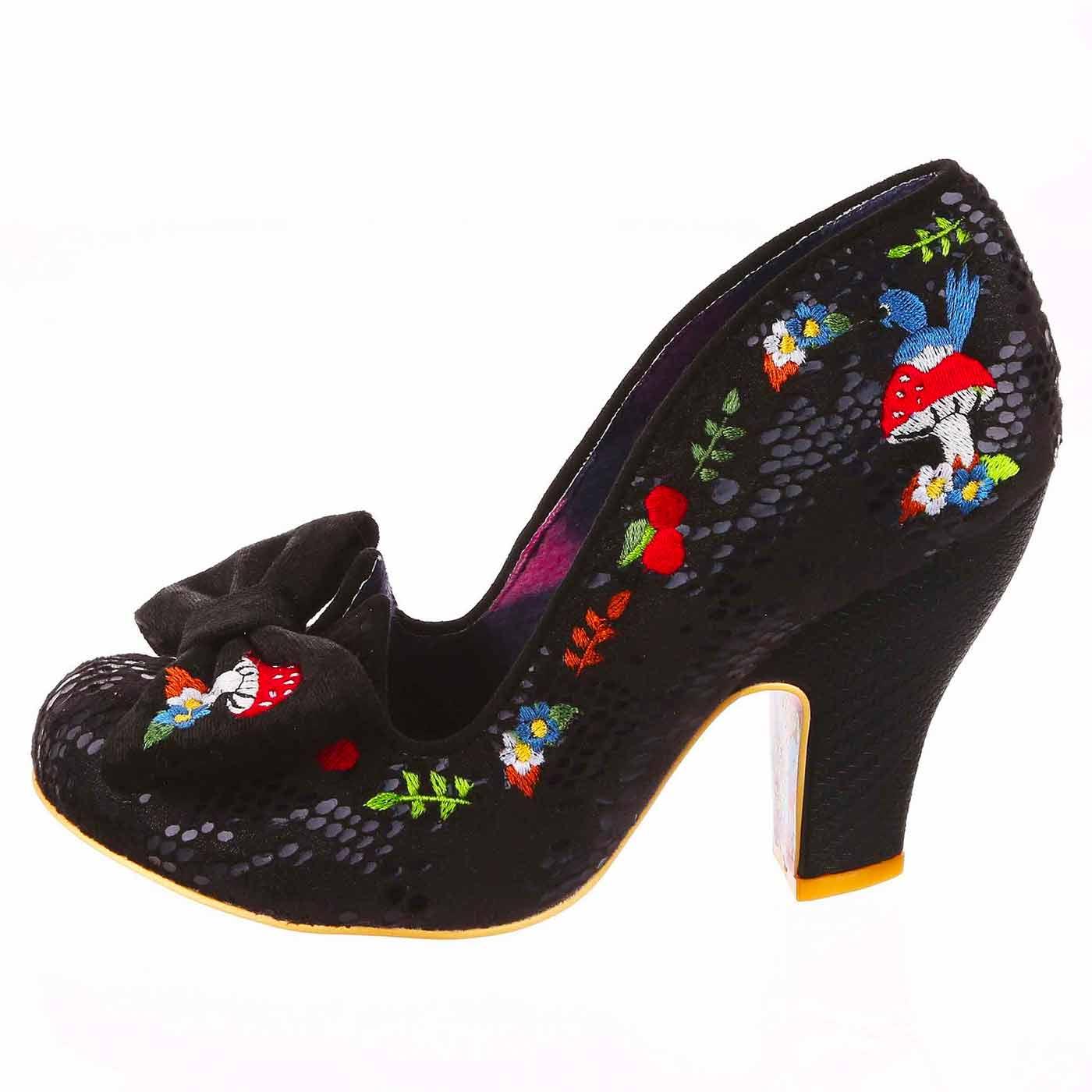 All Friends Together IRREGULAR CHOICE Woodlands Heels in Black
