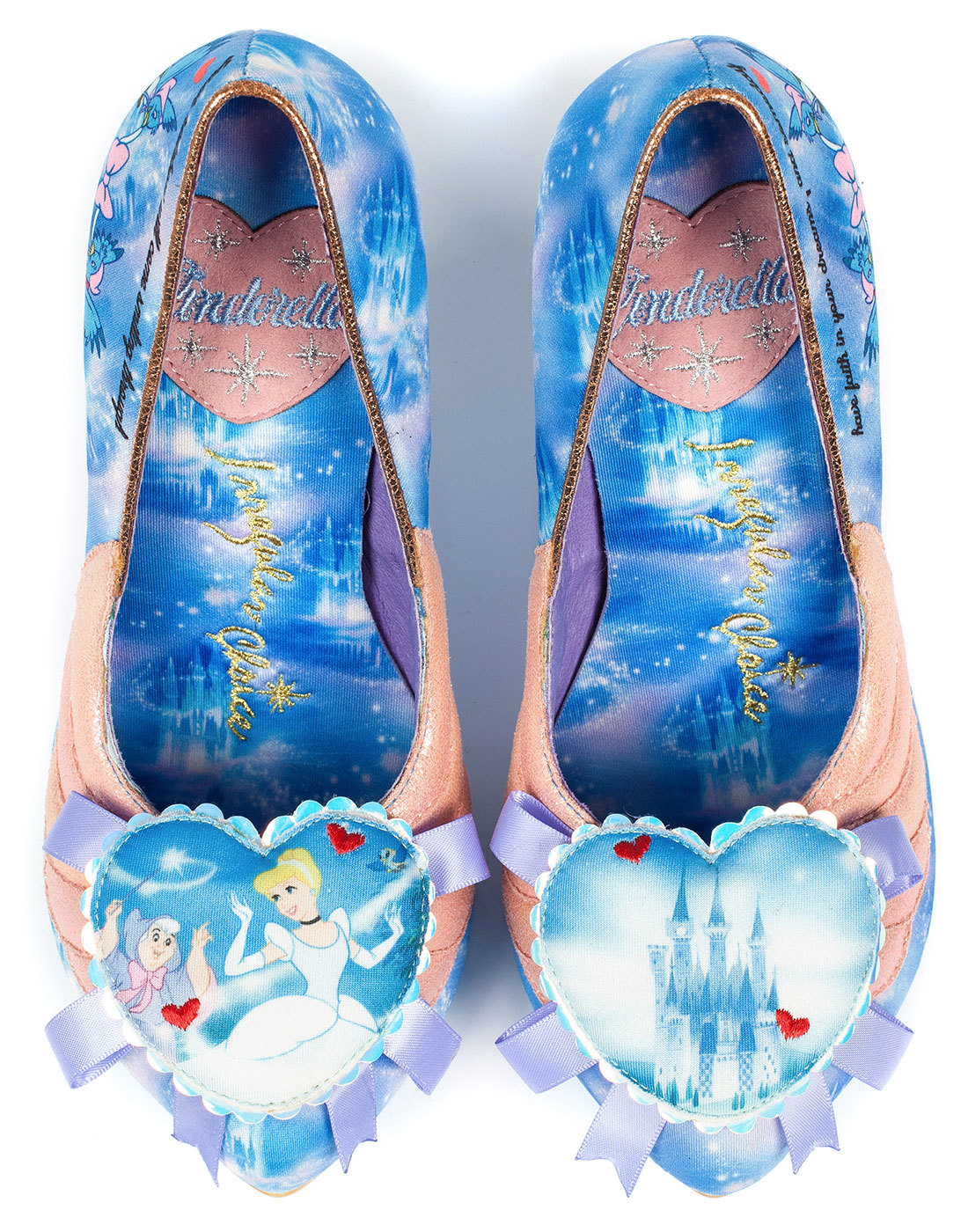 IRREGULAR CHOICE Faith in Dreams Disney Cinderella Shoes in Blue
