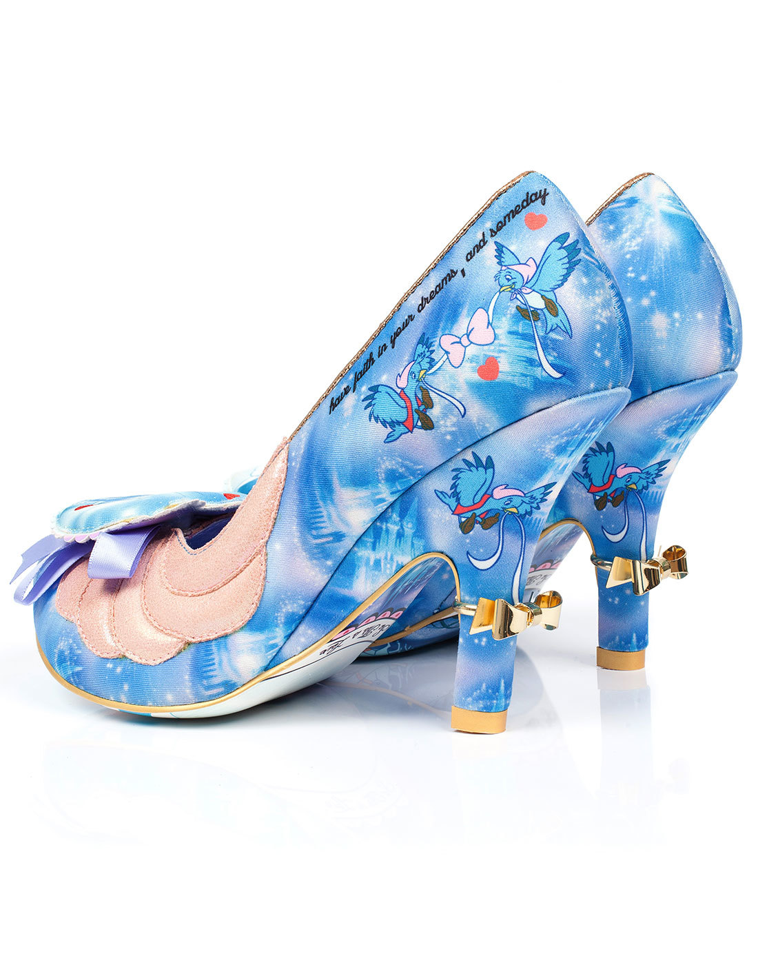 IRREGULAR CHOICE Faith in Dreams Disney Cinderella Shoes in Blue
