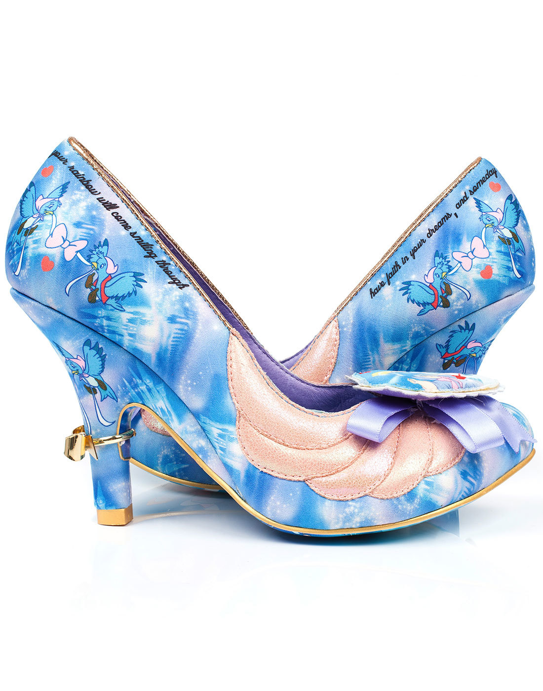 IRREGULAR CHOICE Faith in Dreams Disney Cinderella Shoes in Blue