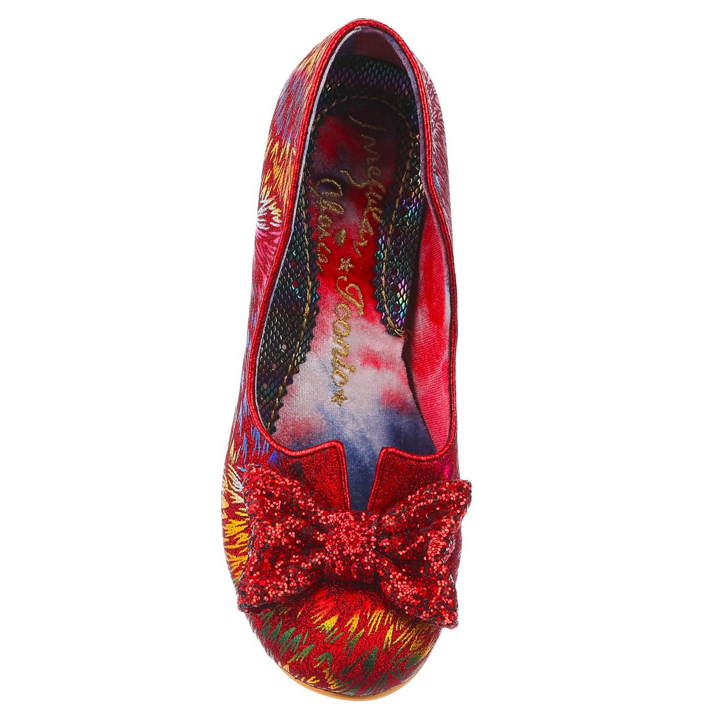 IRREGULAR CHOICE Dazzle Razzle Party Shoes in Red