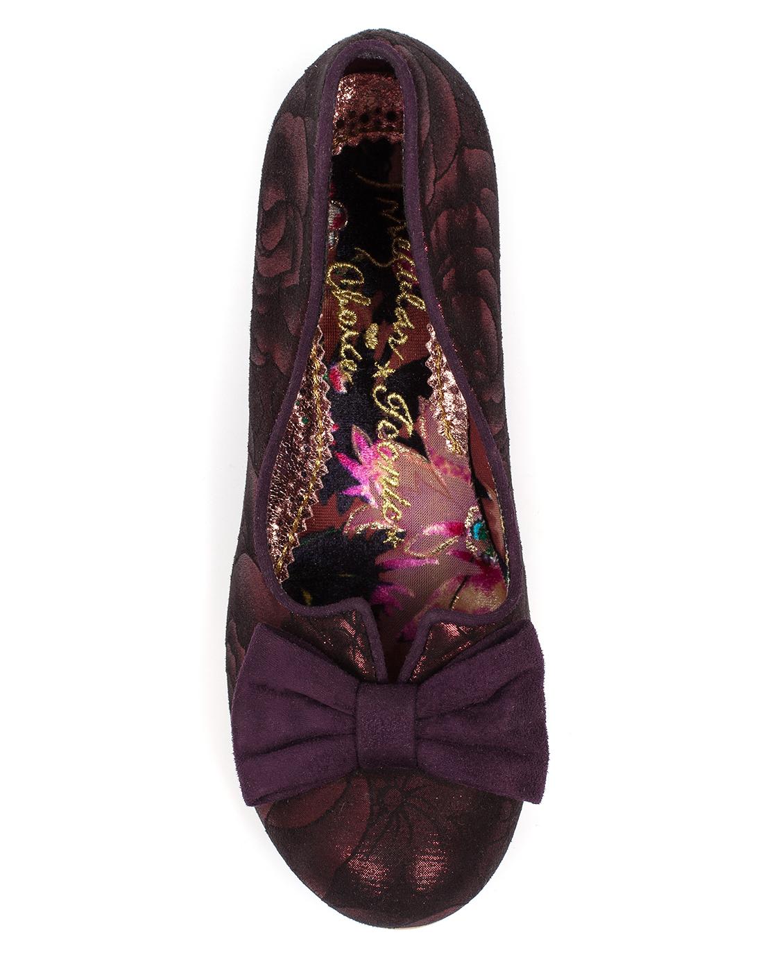 IRREGULAR CHOICE Dazzle Razzle Retro 50s Heels in Burgundy