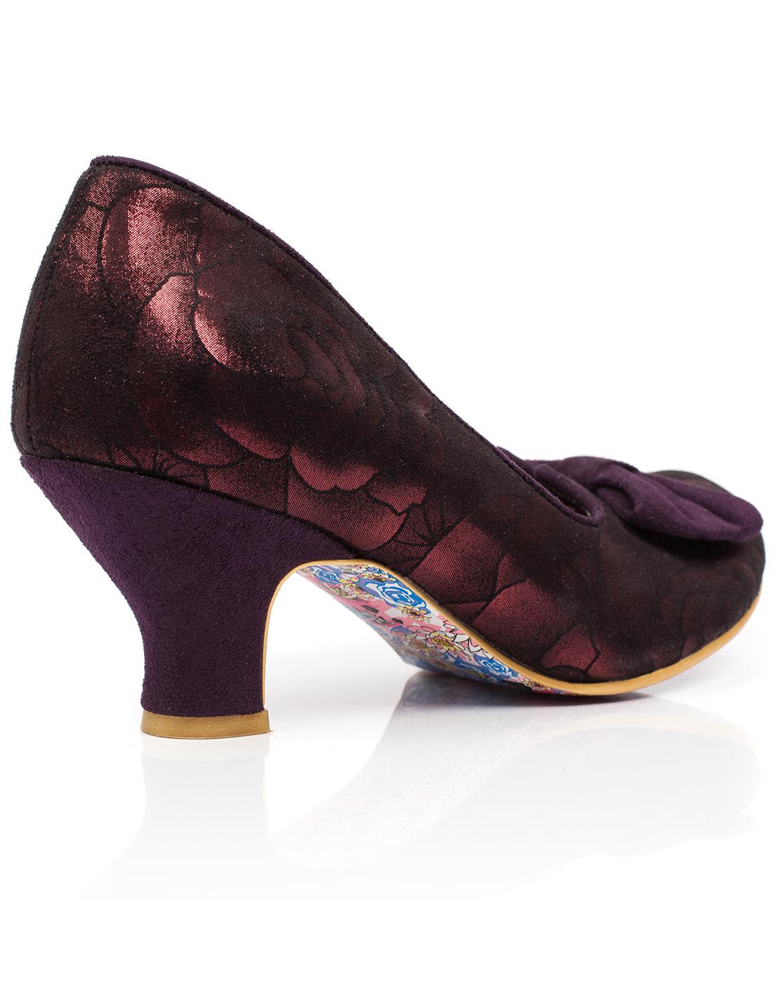 IRREGULAR CHOICE Dazzle Razzle Retro 50s Heels in Burgundy
