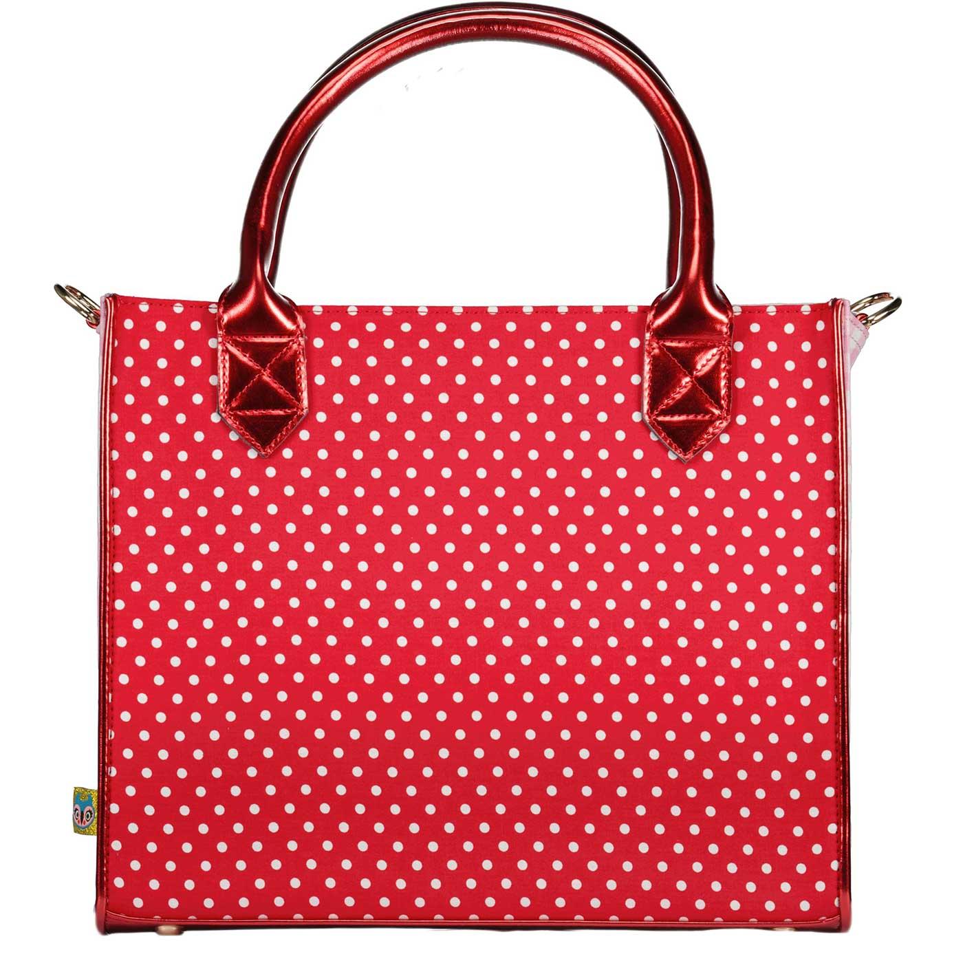Far Afield Irregular Choice Retro Polka Dot Windmill Bag in Red