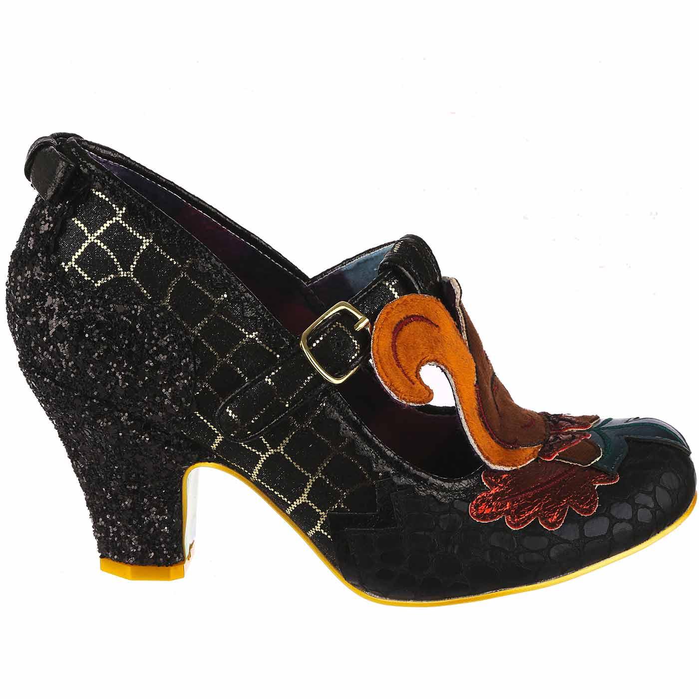 Feeling Foxy IRREGULAR CHOICE Woodlands Heels in Black