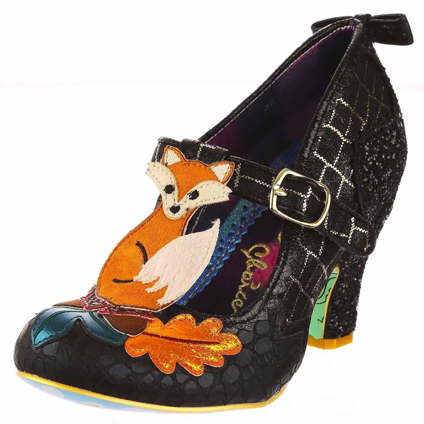 Feeling Foxy IRREGULAR CHOICE Woodlands Heels in Black