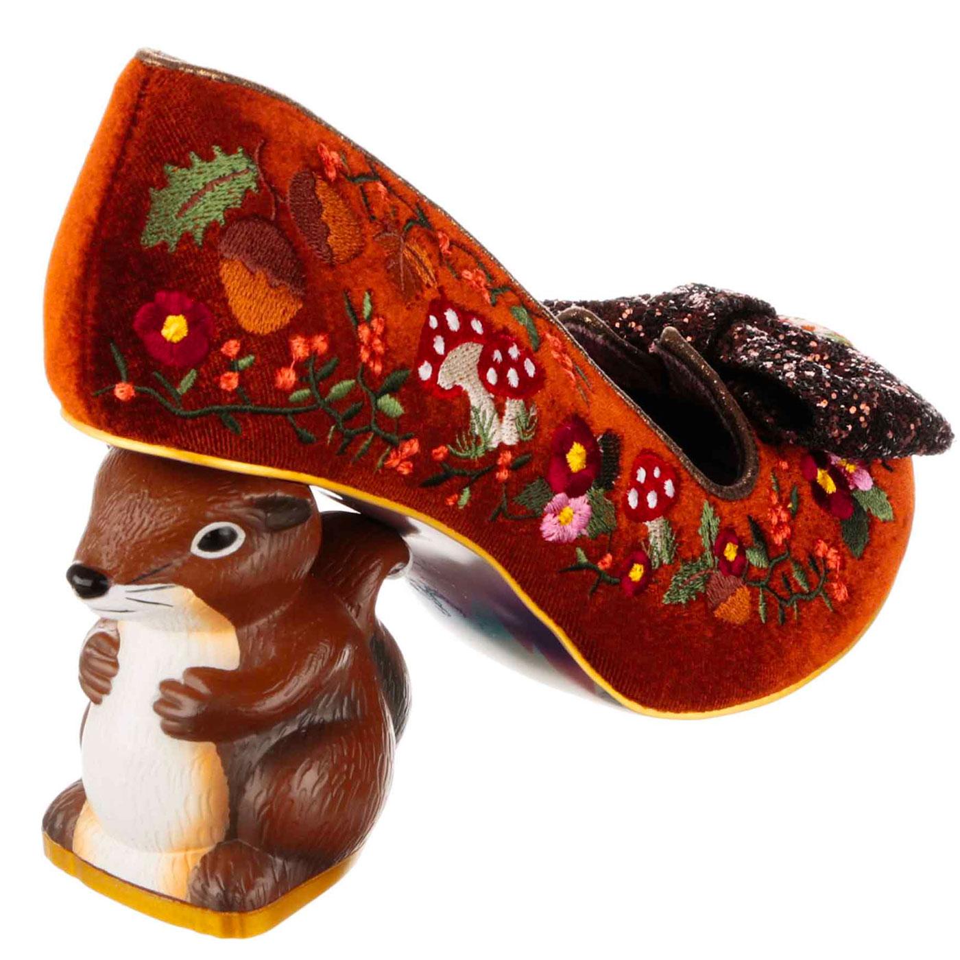 Irregular Choice Forest Forager Squirrel Concept Heels in Brown
