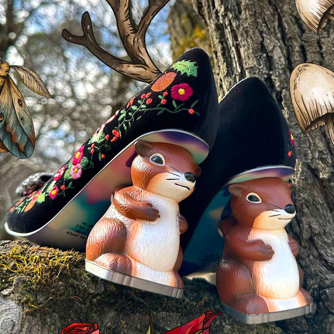 Irregular Choice Forest Forager Squirrel Concept Heel Shoes