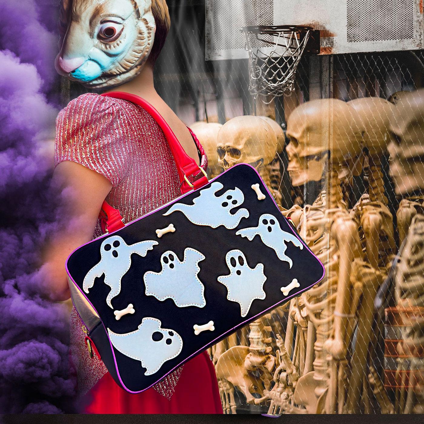 Irregular Choice Groovy Ghosts Glow in the Dark Bag