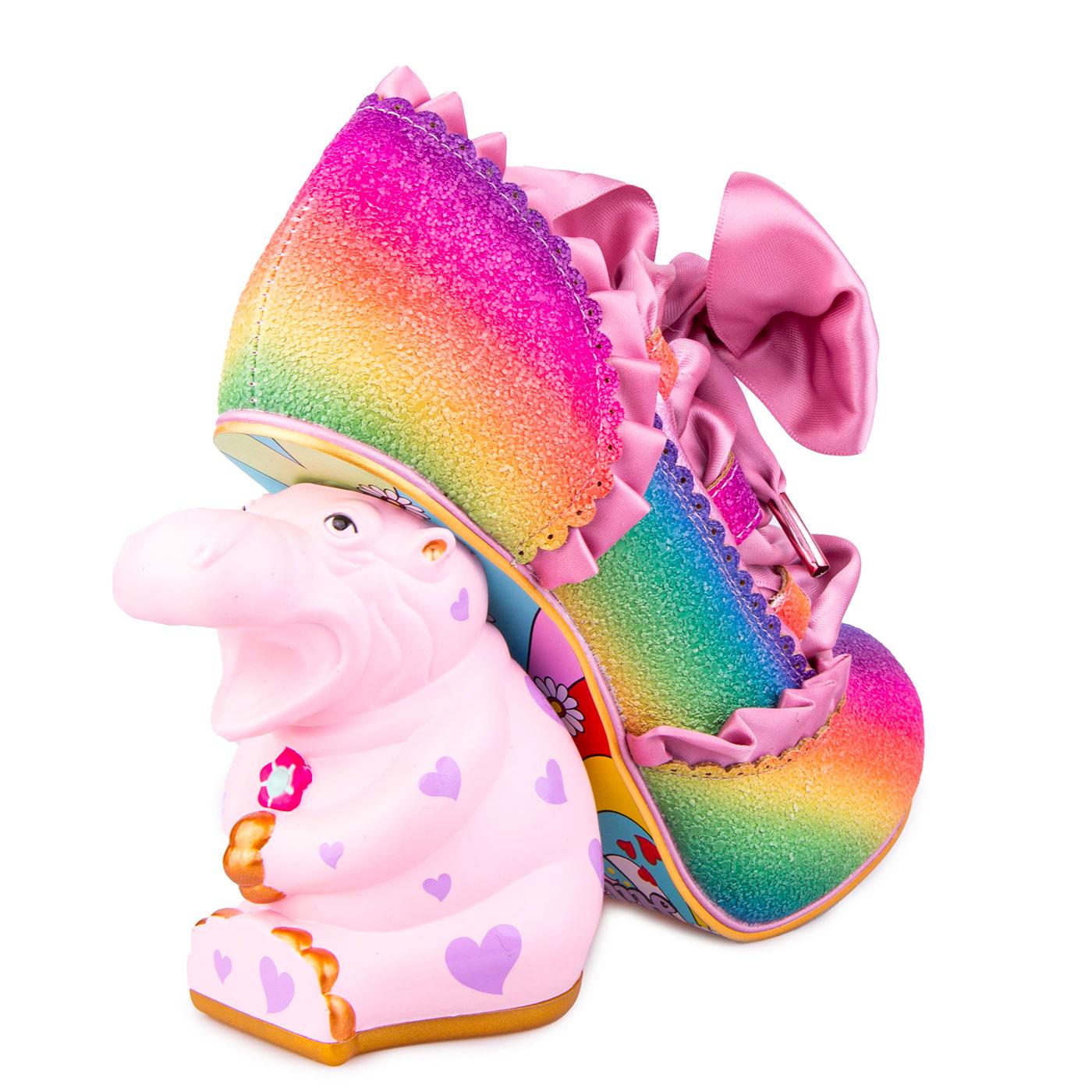 Happy Hippo IRREGULAR CHOICE Rainbow Character Heels
