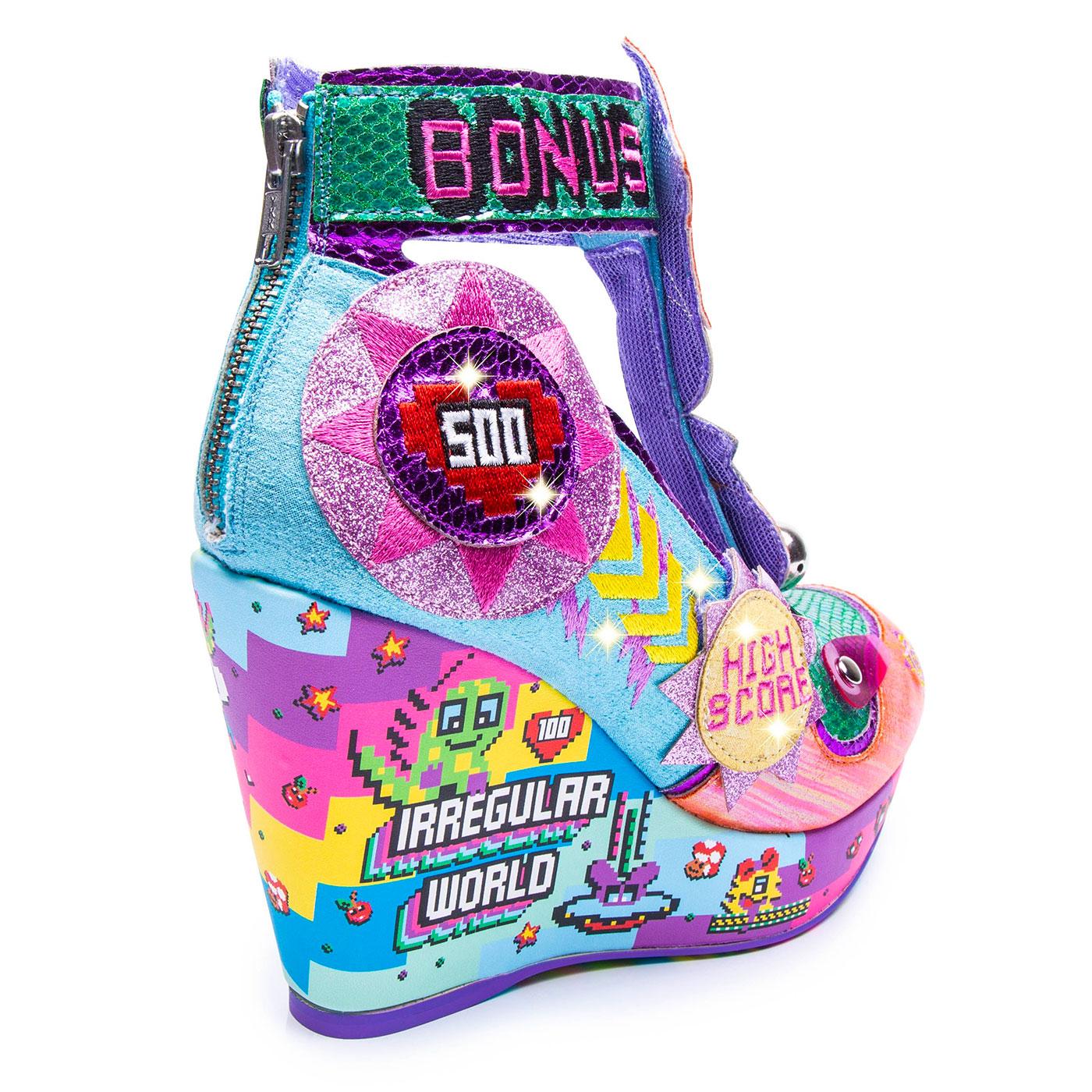 IRREGULAR CHOICE High ScorePinball Video Game Wedges