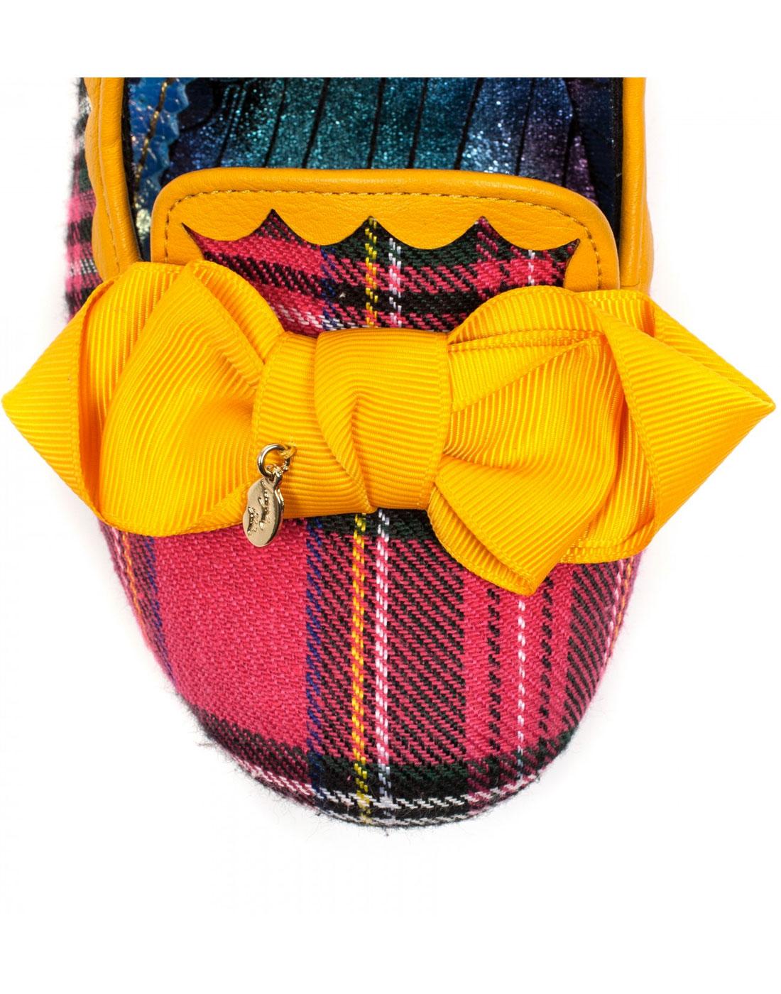 IRREGULAR CHOICE Kanjanka 90s Pink & Yellow Tartan Heel
