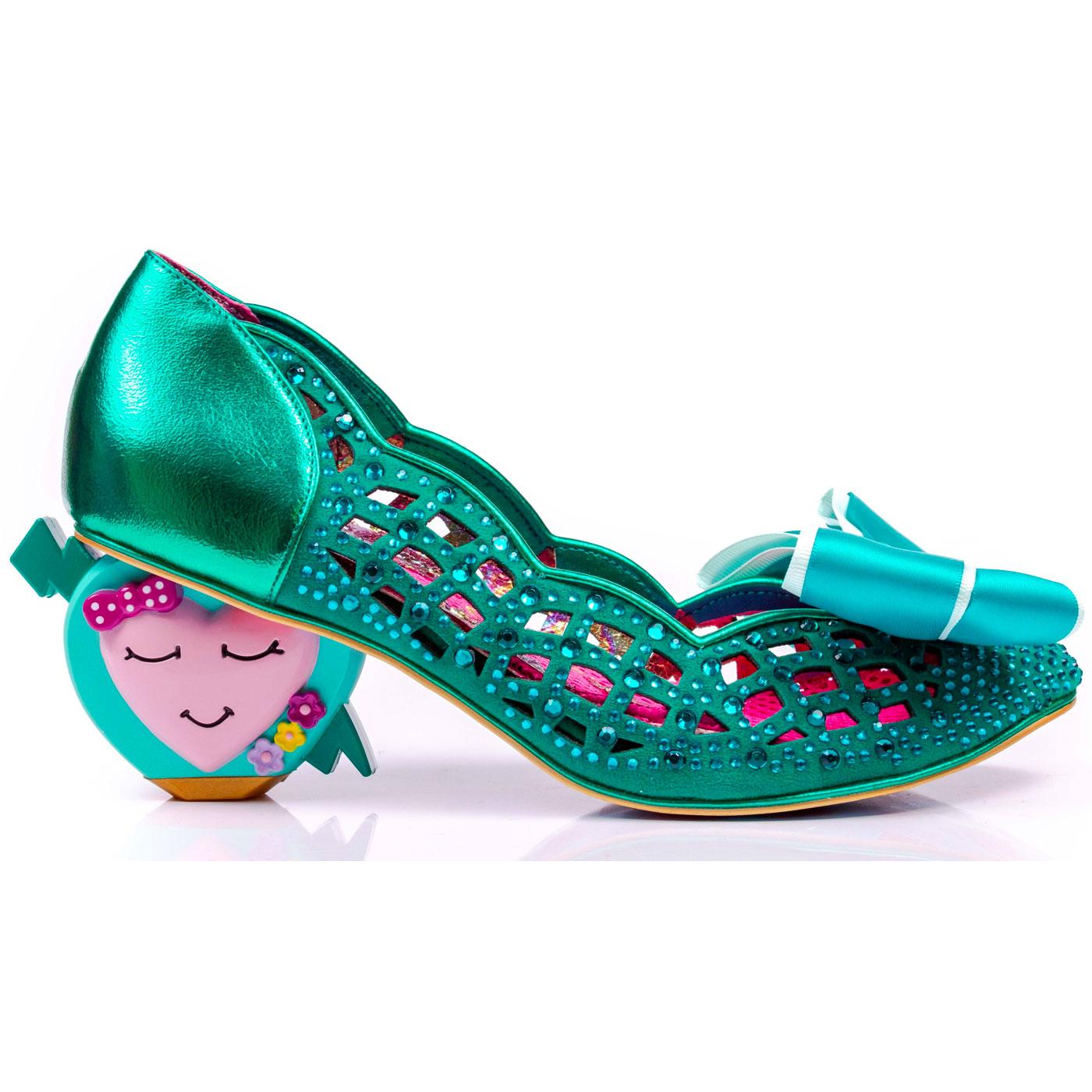 IRREGULAR CHOICE Liefde Cut Out Diamond Heart Heels Gr