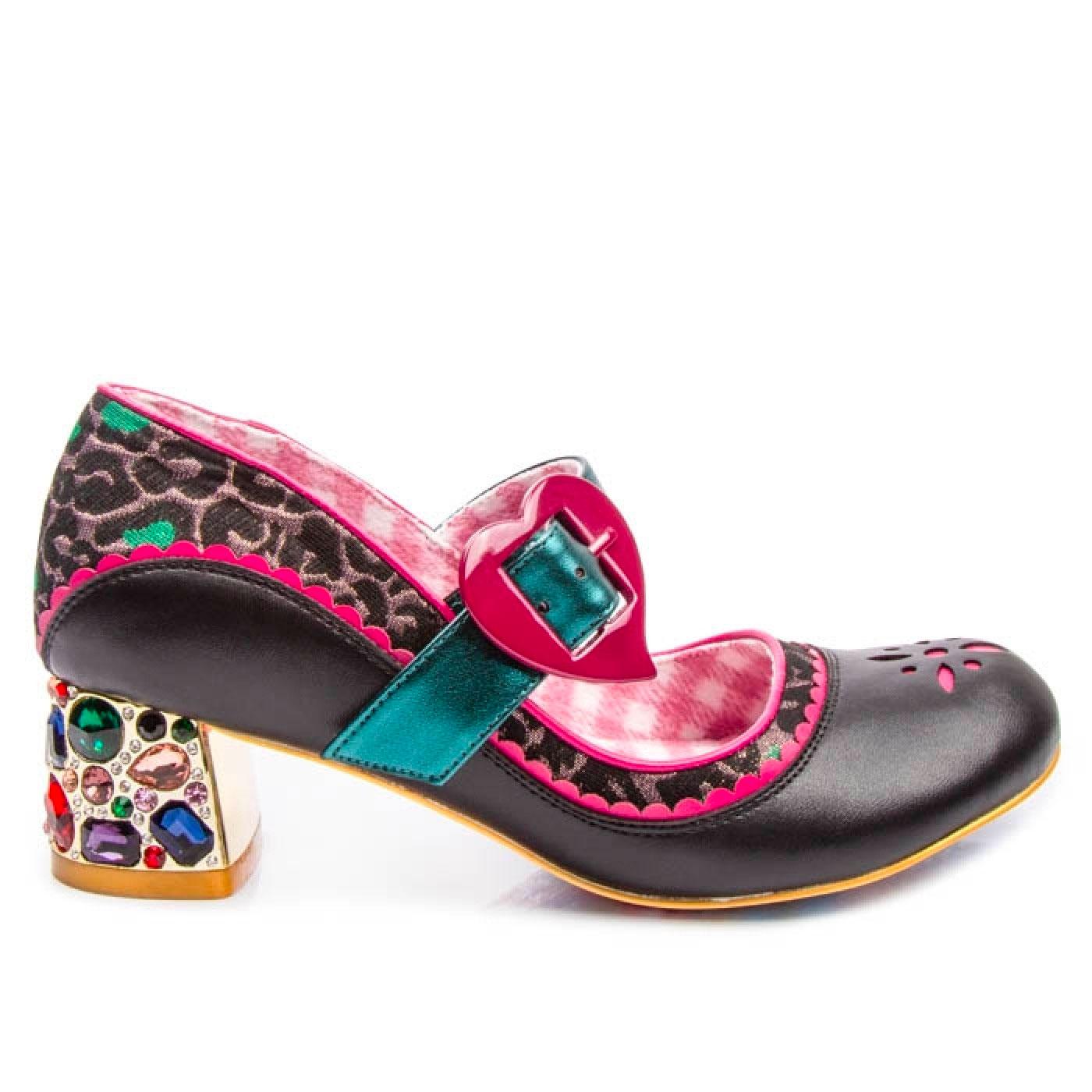 IRREGULAR CHOICE Little Jem Retro Mary Jane Shoes in black