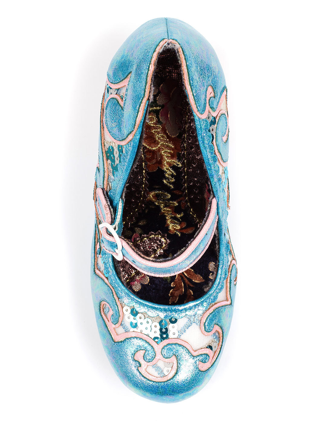 IRREGULAR CHOICE Siren Of The Sea Mermaid Heel Shoes in Blue