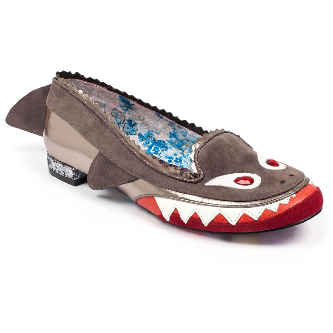 IRREGULAR CHOICE Mr. Shark-O Retro Shark Flats