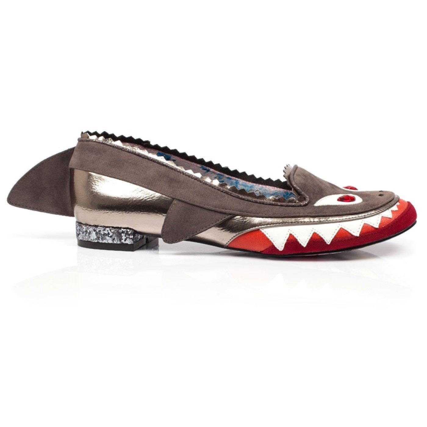 IRREGULAR CHOICE Mr. Shark-O Retro Shark Flats