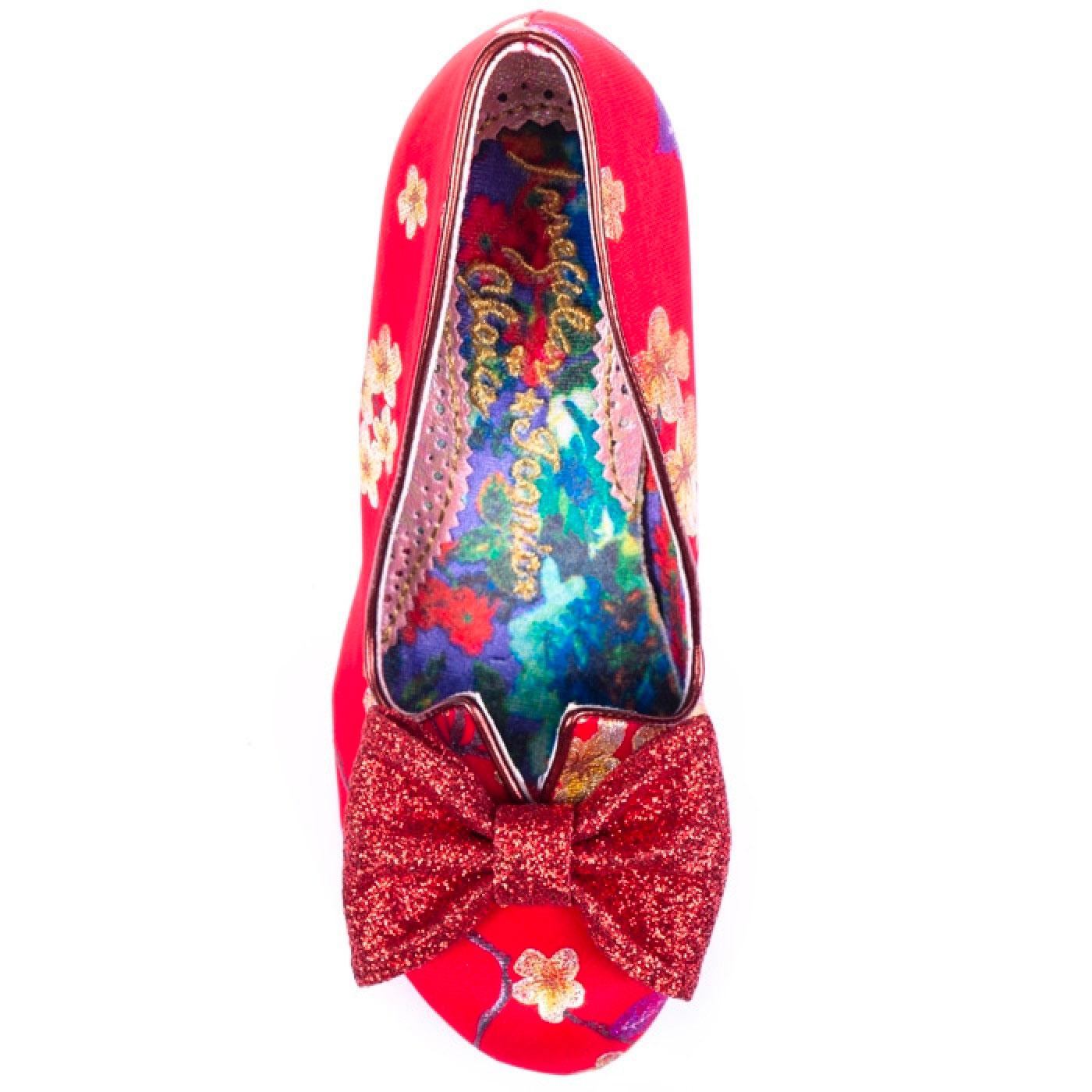 IRREGULAR CHOICE Nick of Time Floral Vintage Heels Red