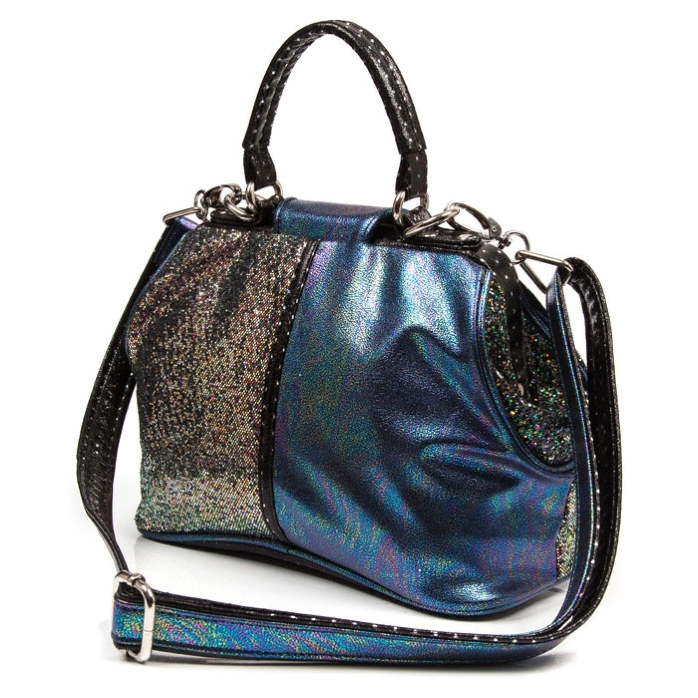 Planets Align IRREGULAR CHOICE Retro Handbag in Black