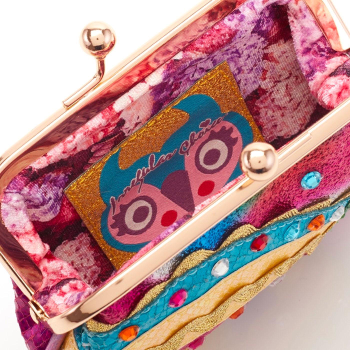 IRREGULAR CHOICE Rainbow Splash Rainbow Purse Pink