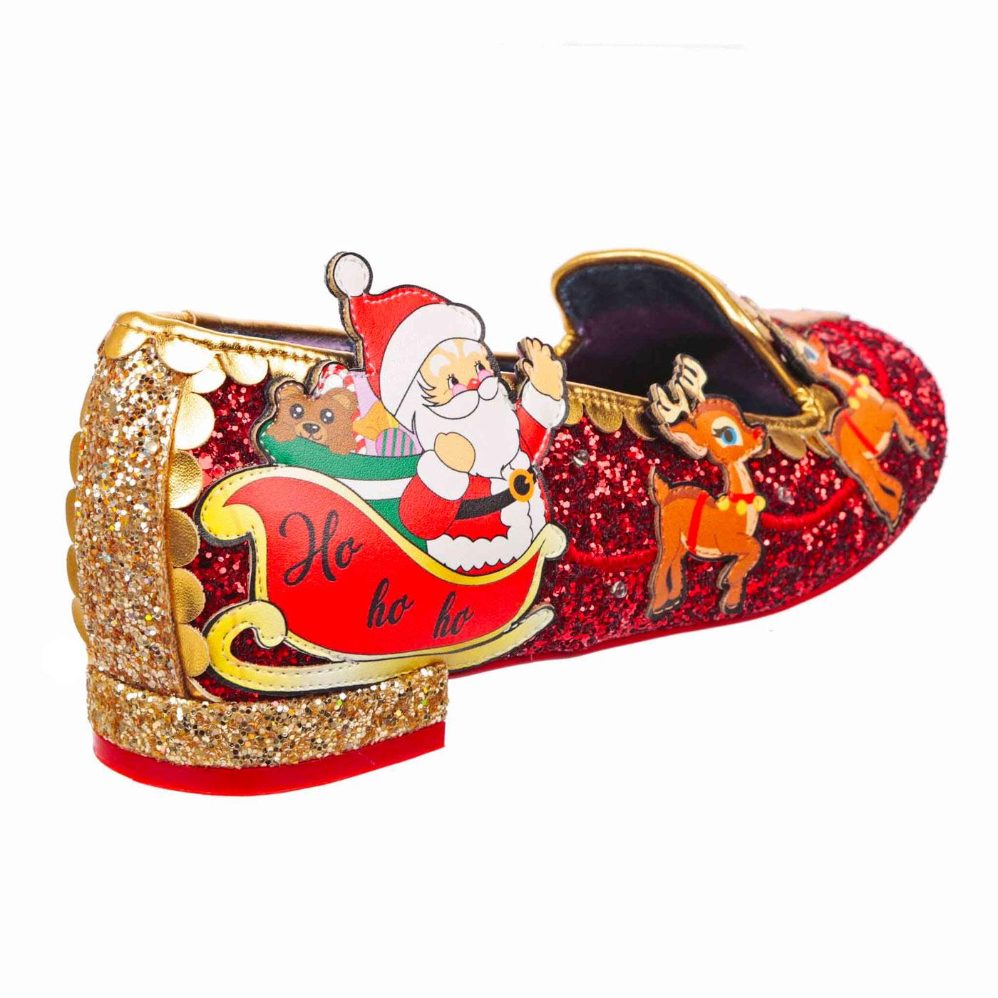 Santas Sleigh IRREGULAR CHOICE Christmas Shoes in Red