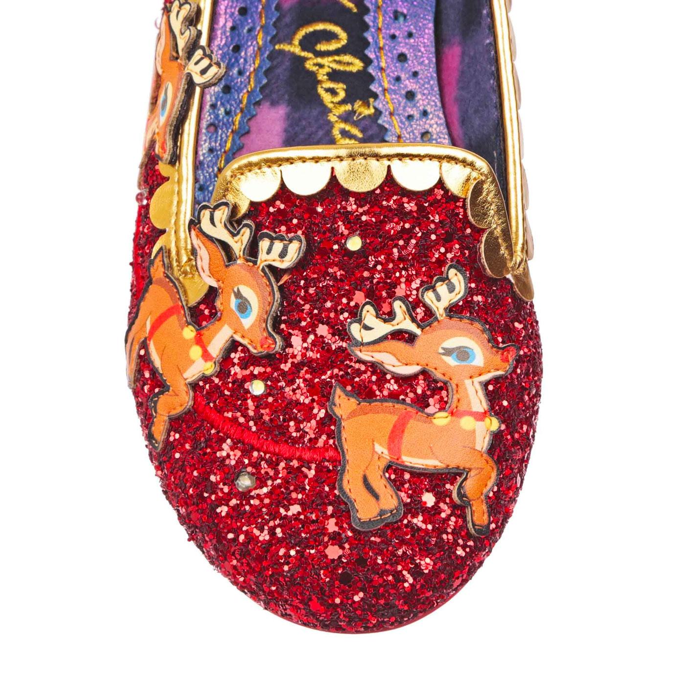 Santas Sleigh IRREGULAR CHOICE Christmas Shoes in Red