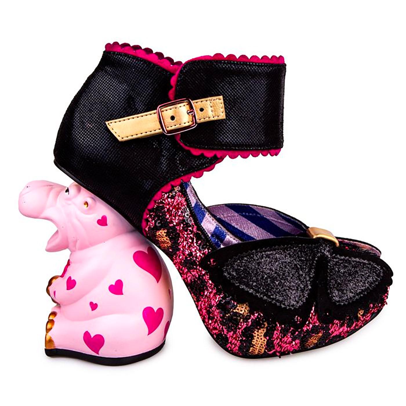 So Hippo IRREGULAR CHOICE Character Heels in Black