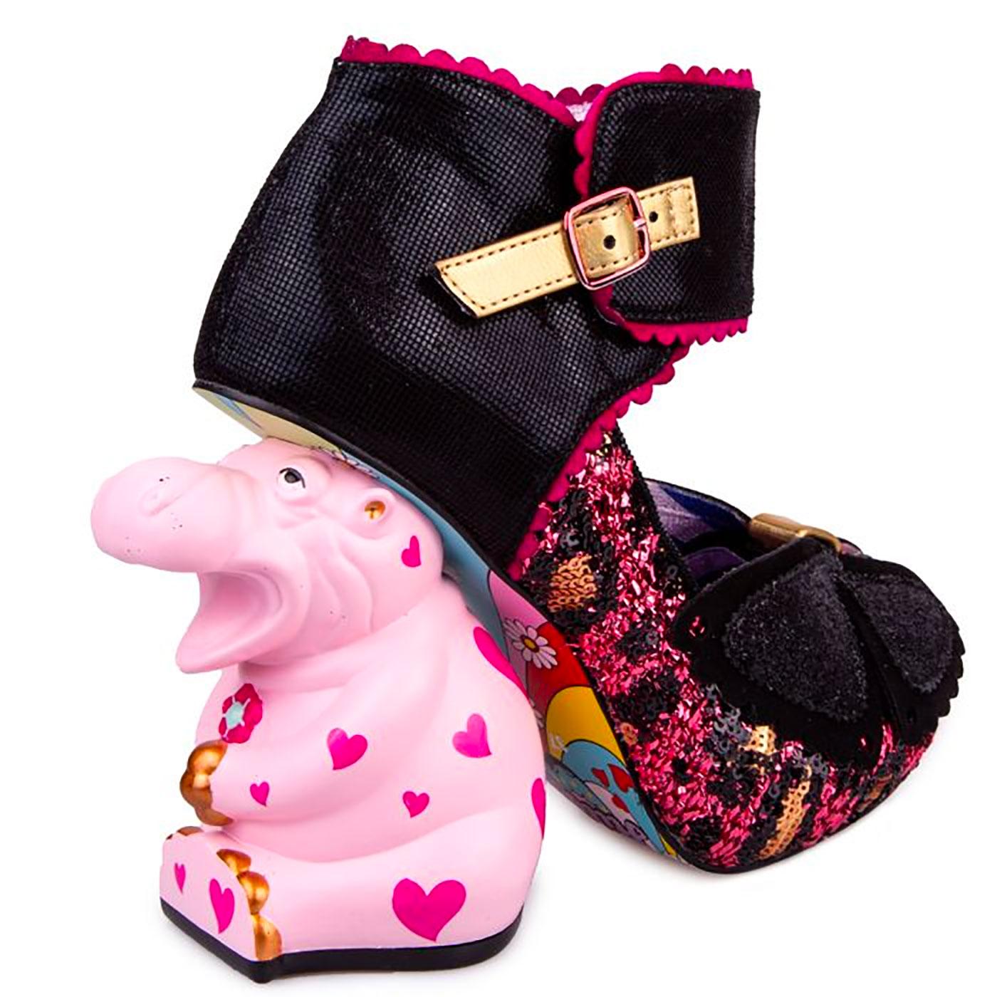So Hippo IRREGULAR CHOICE Character Heels in Black