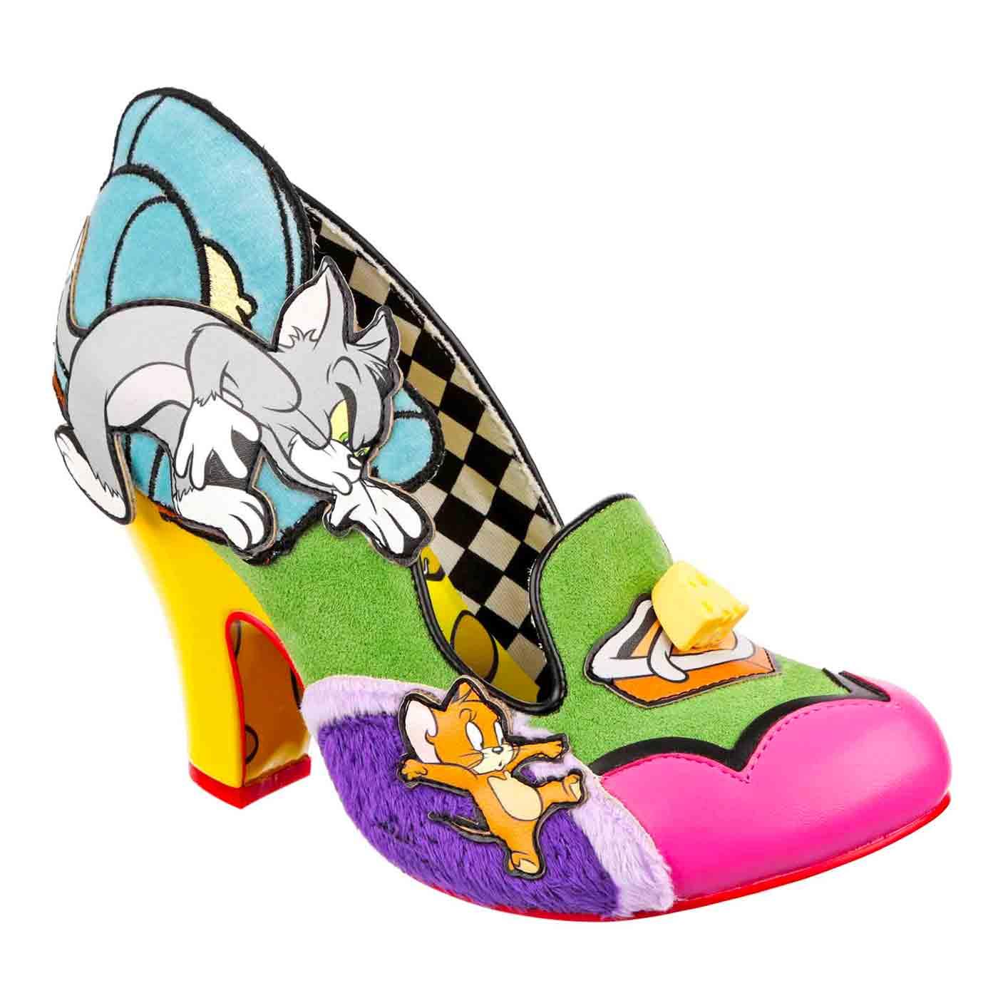 IRREGULAR CHOICE x TOM & JERRY Tempting Trap Heels Blue