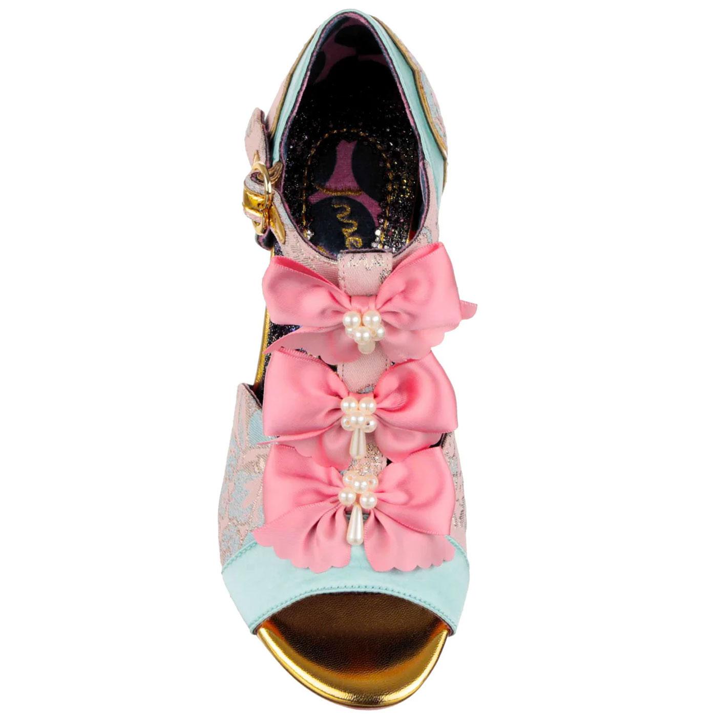 Irregular Choice Very Versailles Block Heel Sandals in Pale Pink