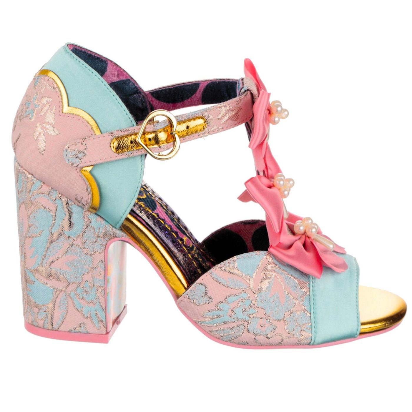 Irregular Choice Very Versailles Block Heel Sandals in Pale Pink