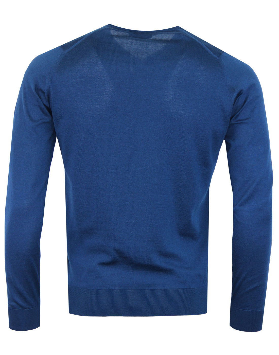 John Smedley Mens Mod Retro Aydon V Neck Jumper Indigo