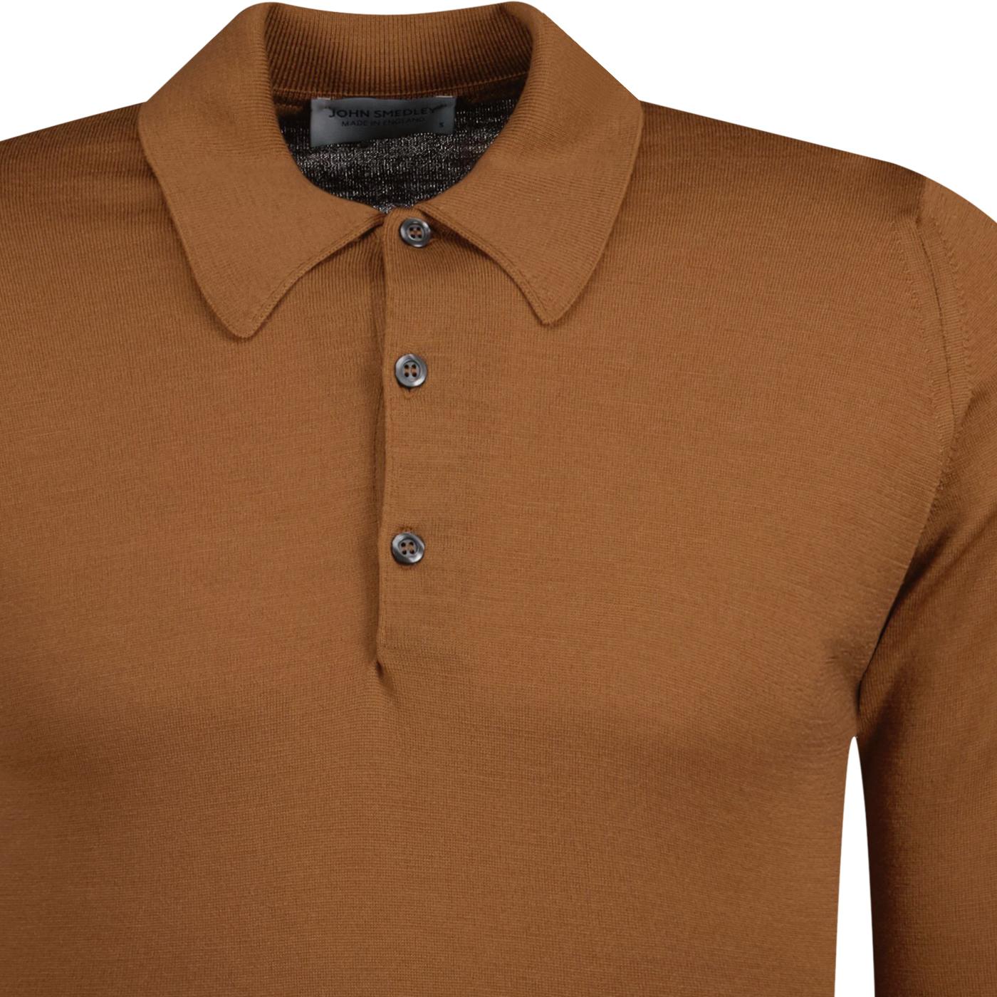 Dorset John Smedley Classic Mod Polo in Ginger