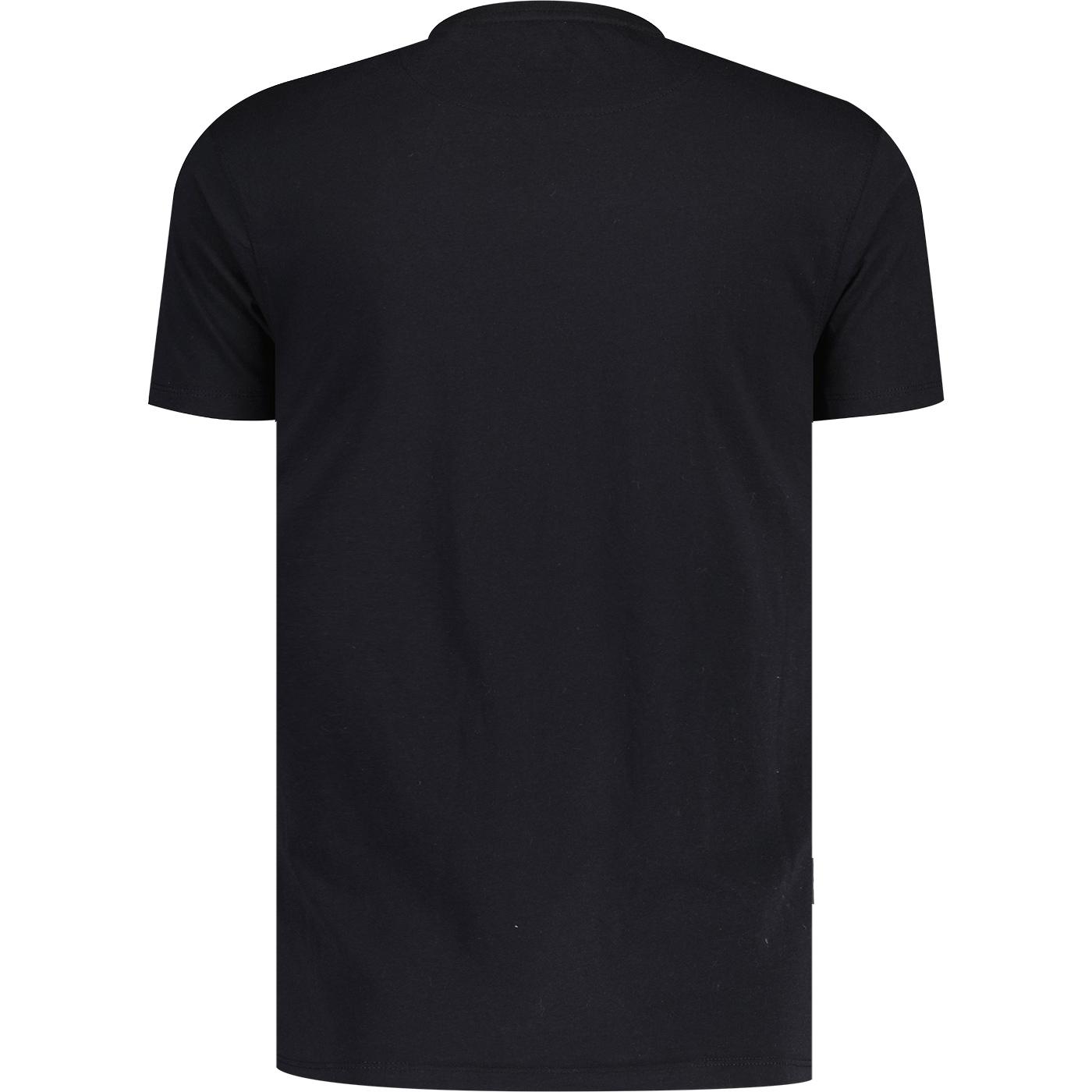 Lambretta Clothing Retro Ska Two Tone Panel Tee Black/White