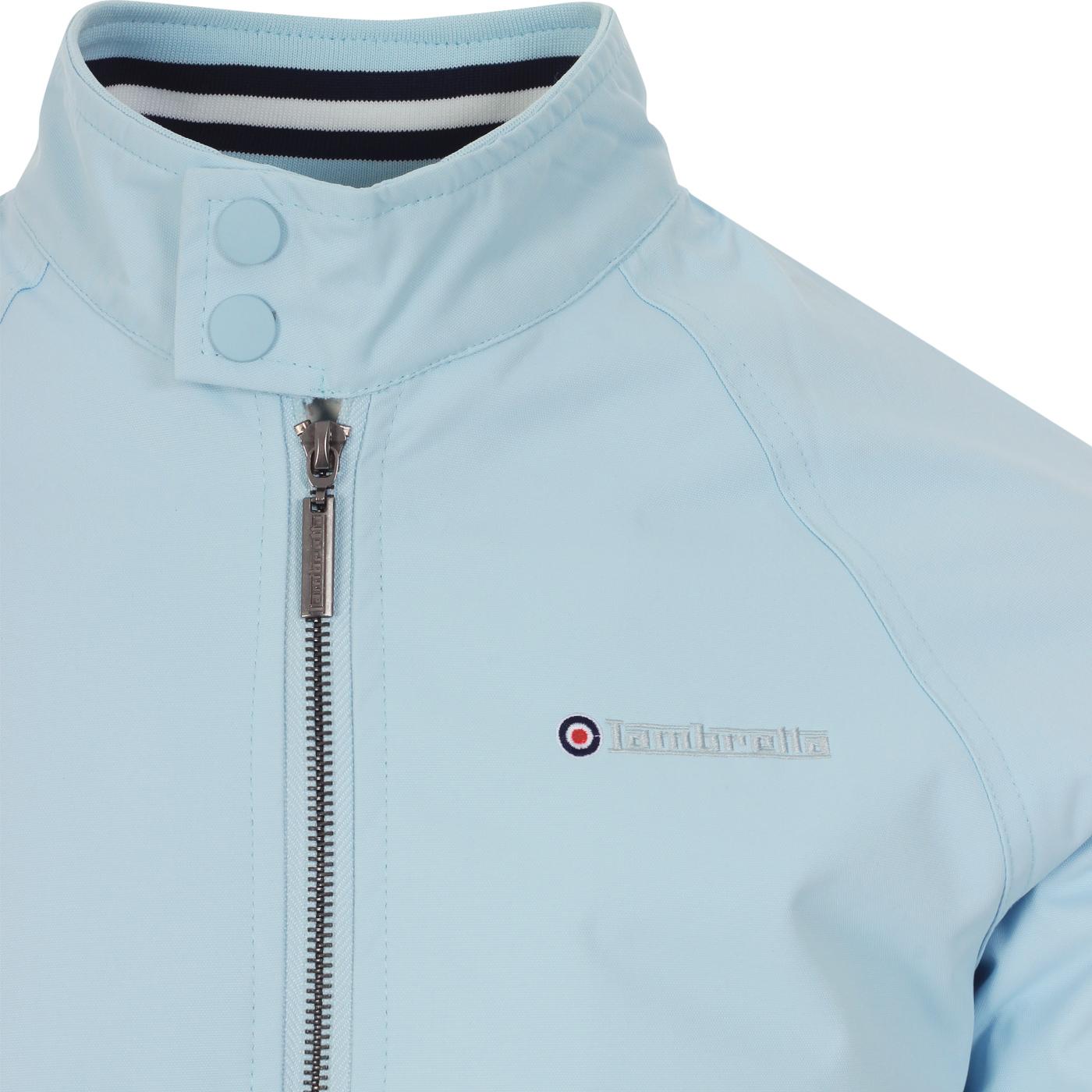 LAMBRETTA Mod Snap Collar Harrington Jacket in Cool Blue