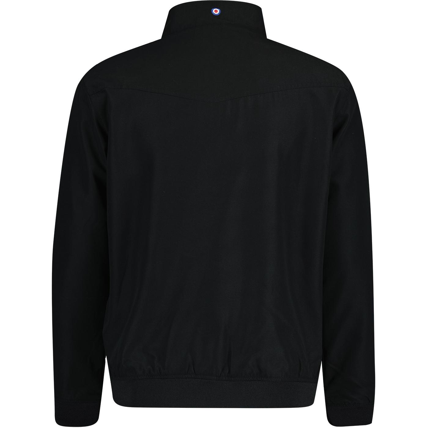 LAMBRETTA Retro Mod Harrington Jacket in Black