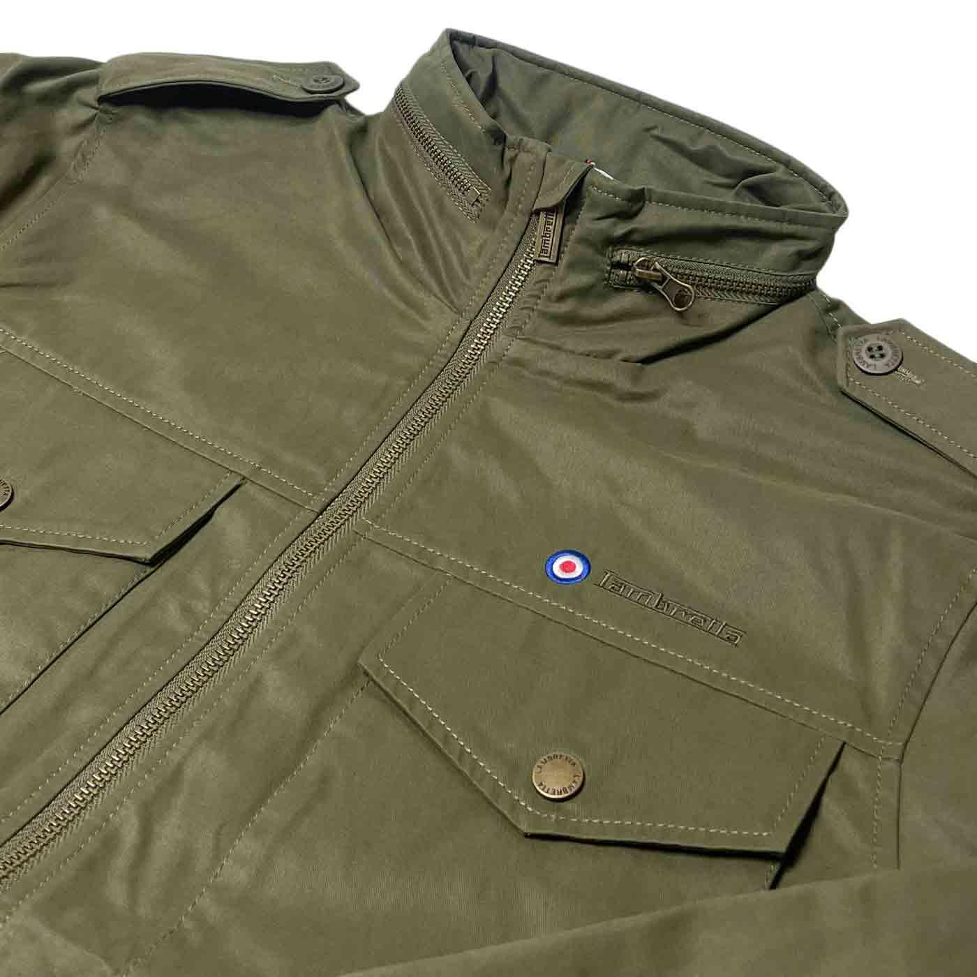 Lambretta Clothing Mod M-65 Khaki Four Pocket Military Jacket