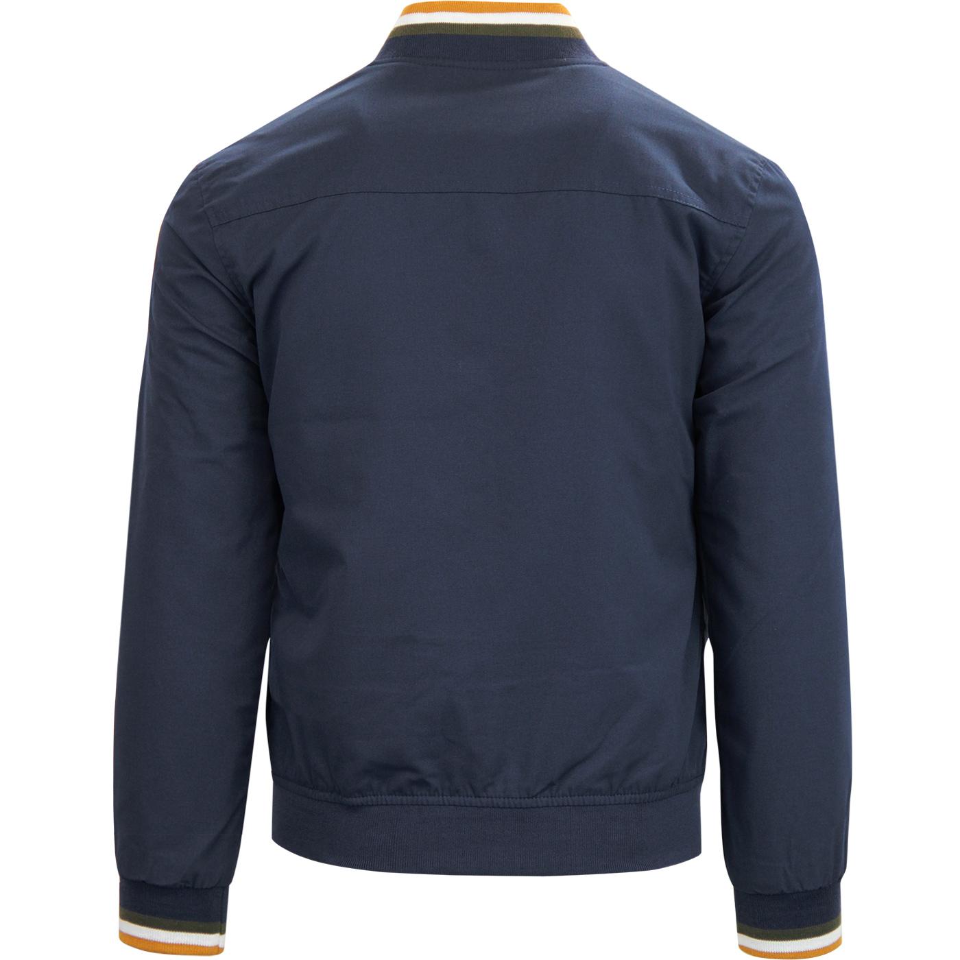 LAMBRETTA Tipped Mod Revival Monkey Jacket Dress Blues