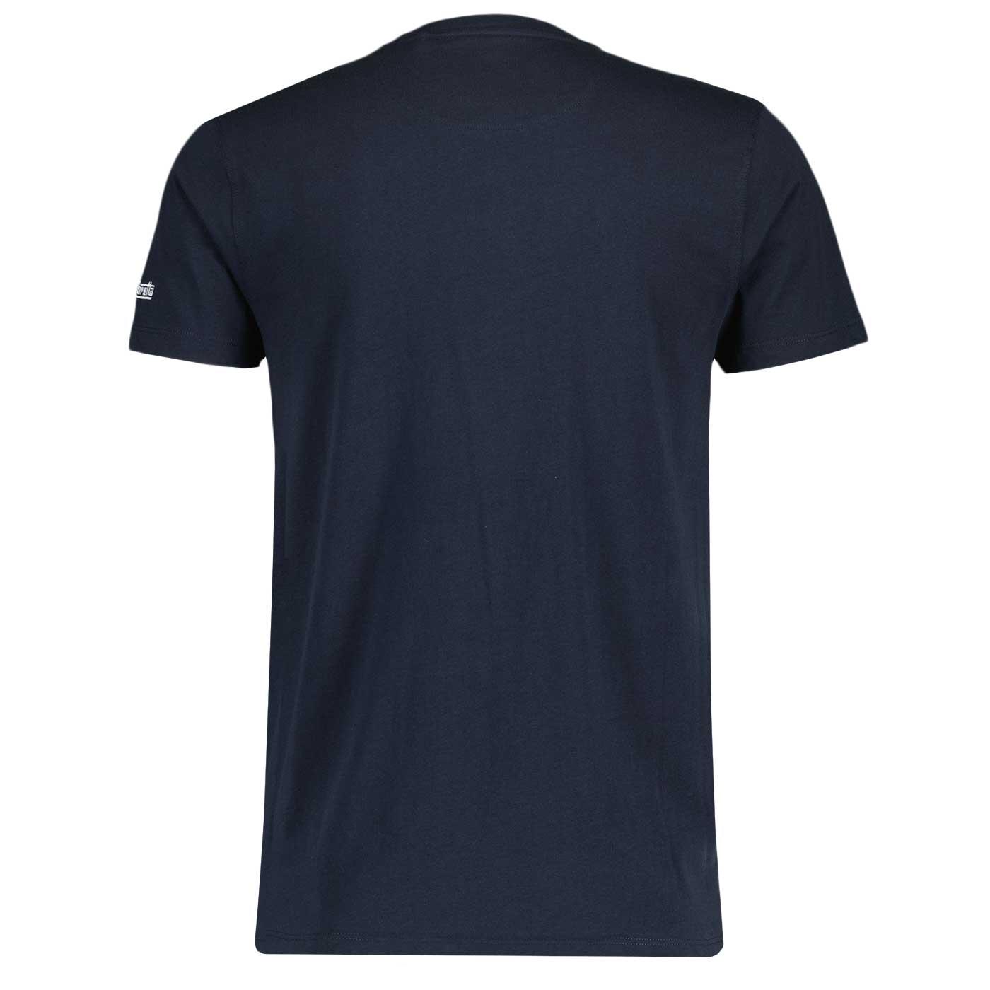 LAMBRETTA Classic Stripe Mod Target Logo Jersey T-shirt Navy