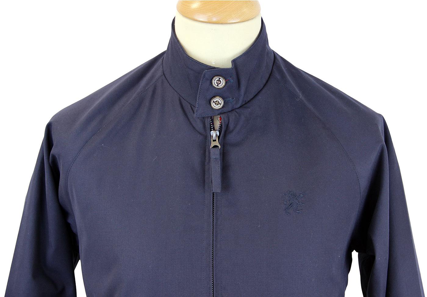 LAMBRETTA Retro 60s Mod Classic Harrington Jacket in Navy