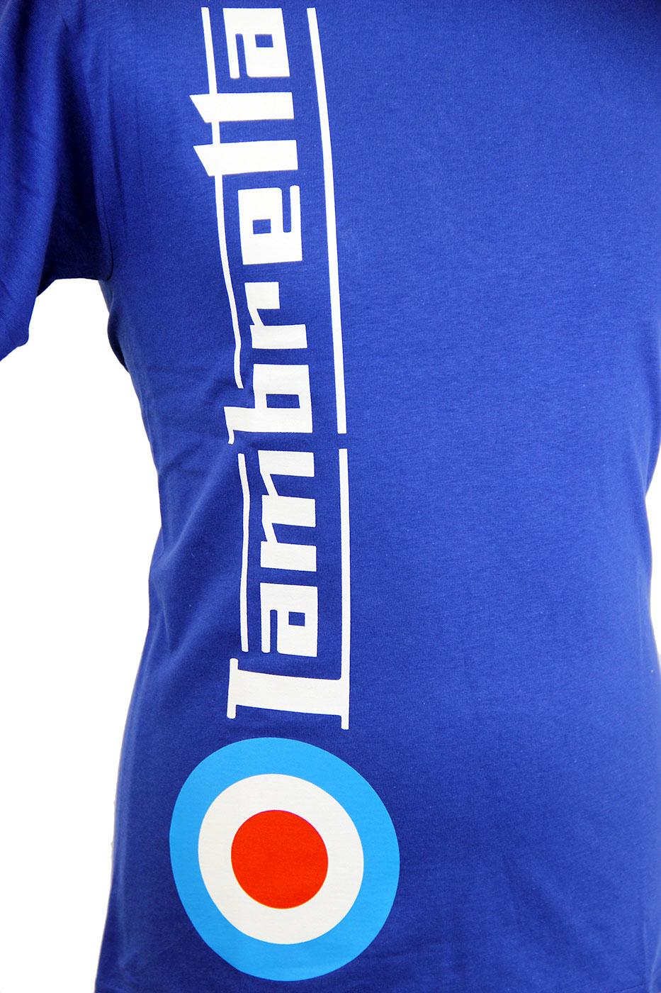 LAMBRETTA Retro Indie Mod Target Side Logo T-Shirt Royal